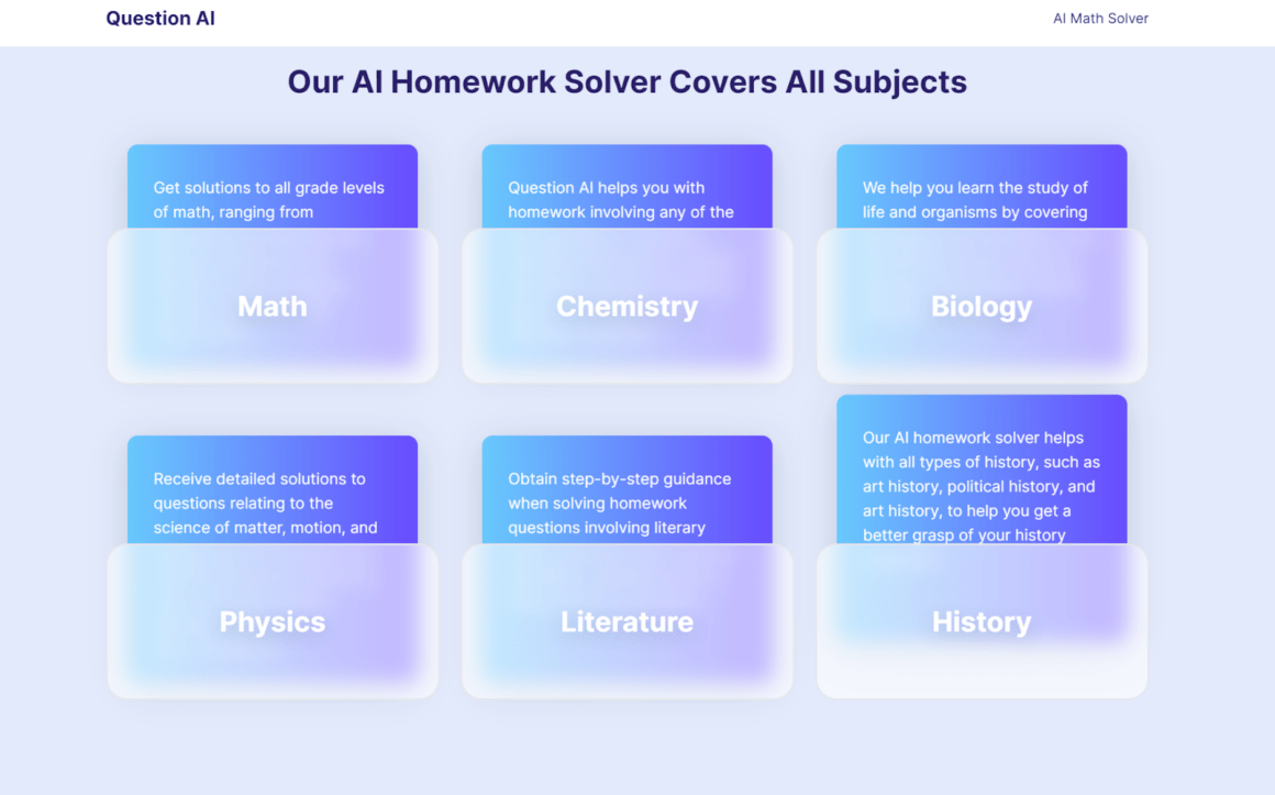 Question AI: Revolutionizing Homework with AI