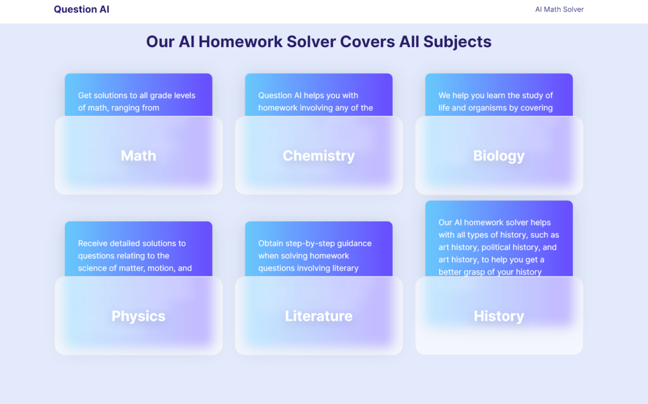 Question AI: Revolutionizing Homework with AI